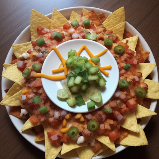 Deliciously Colorful Nachos Topped with Fresh Ingredients and Cheesy ...
