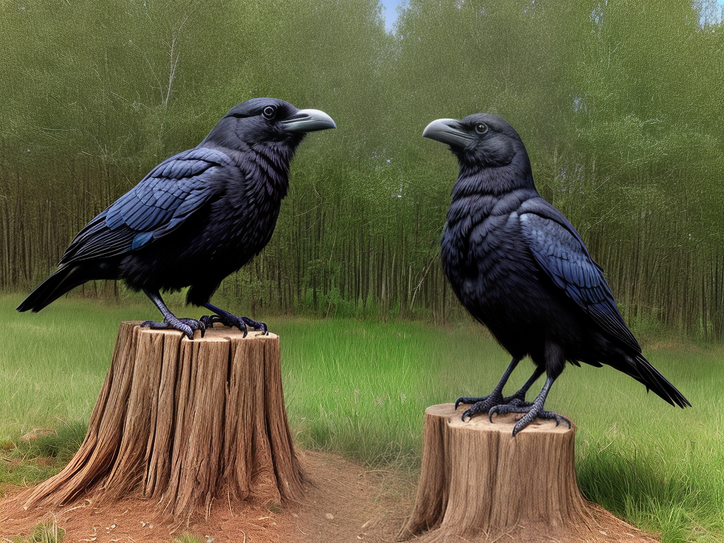 the wise raven on the stump teaches people