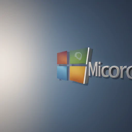 Modern and Sleek Microsoft Logo Displayed Against a Soft Gradient ...