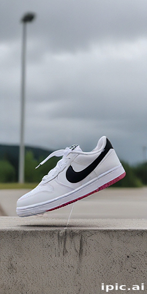 Stylish Nike Sneakers Featuring a Classic White Design with Vibrant ...