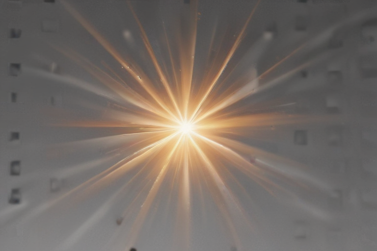 Radiant Burst of Light Emanating from a Central Point in Space