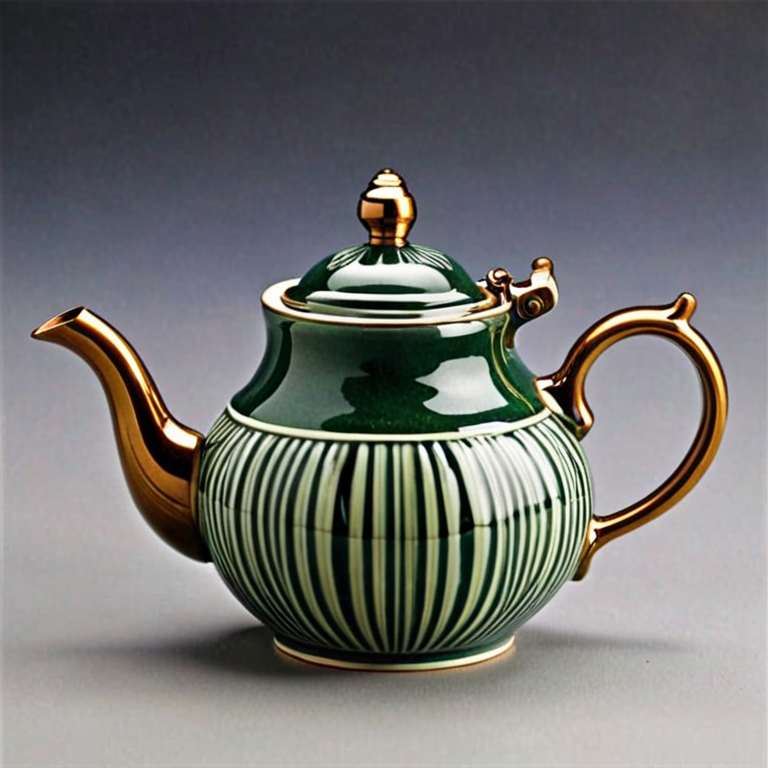 Teapot with 4 handles and 3 spouts