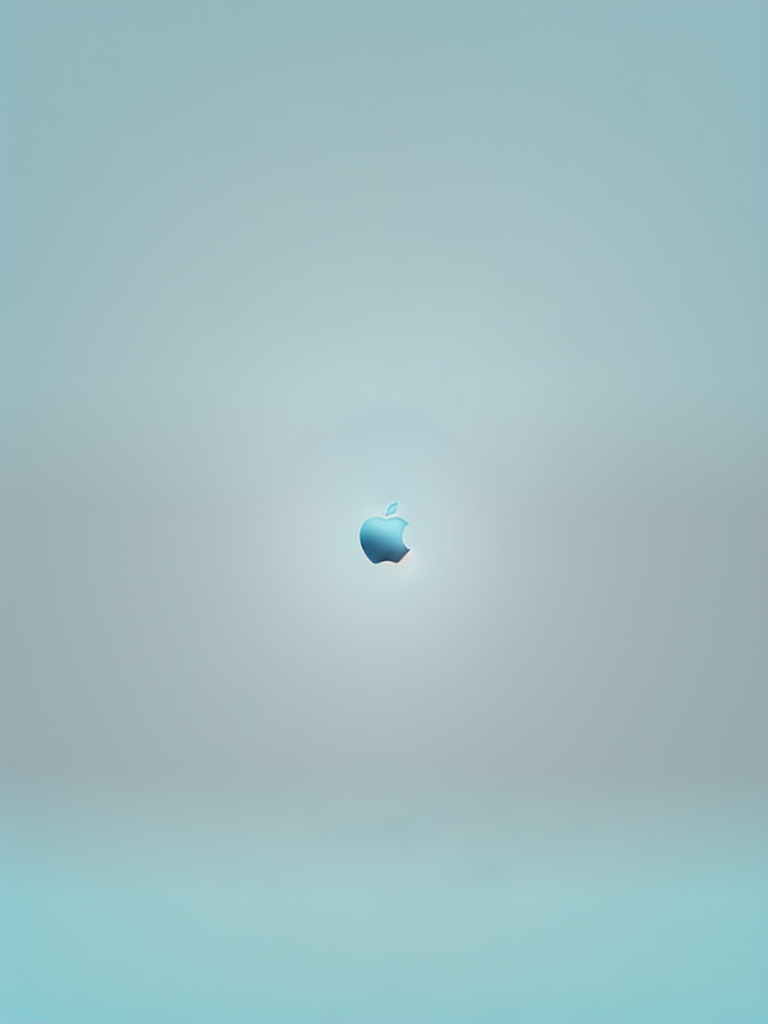 Minimalist Apple Logo Design Against a Soft Blue Background for Modern ...