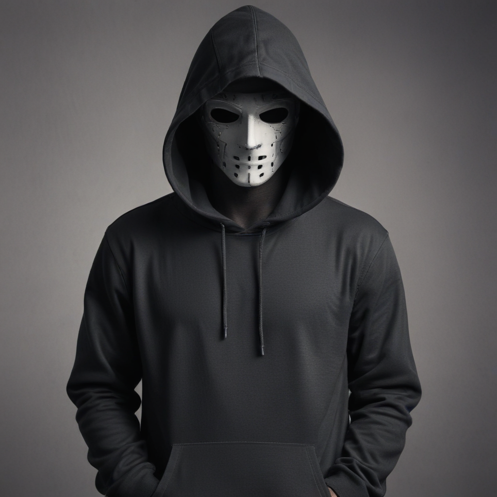 faceless digit marketing hooded man