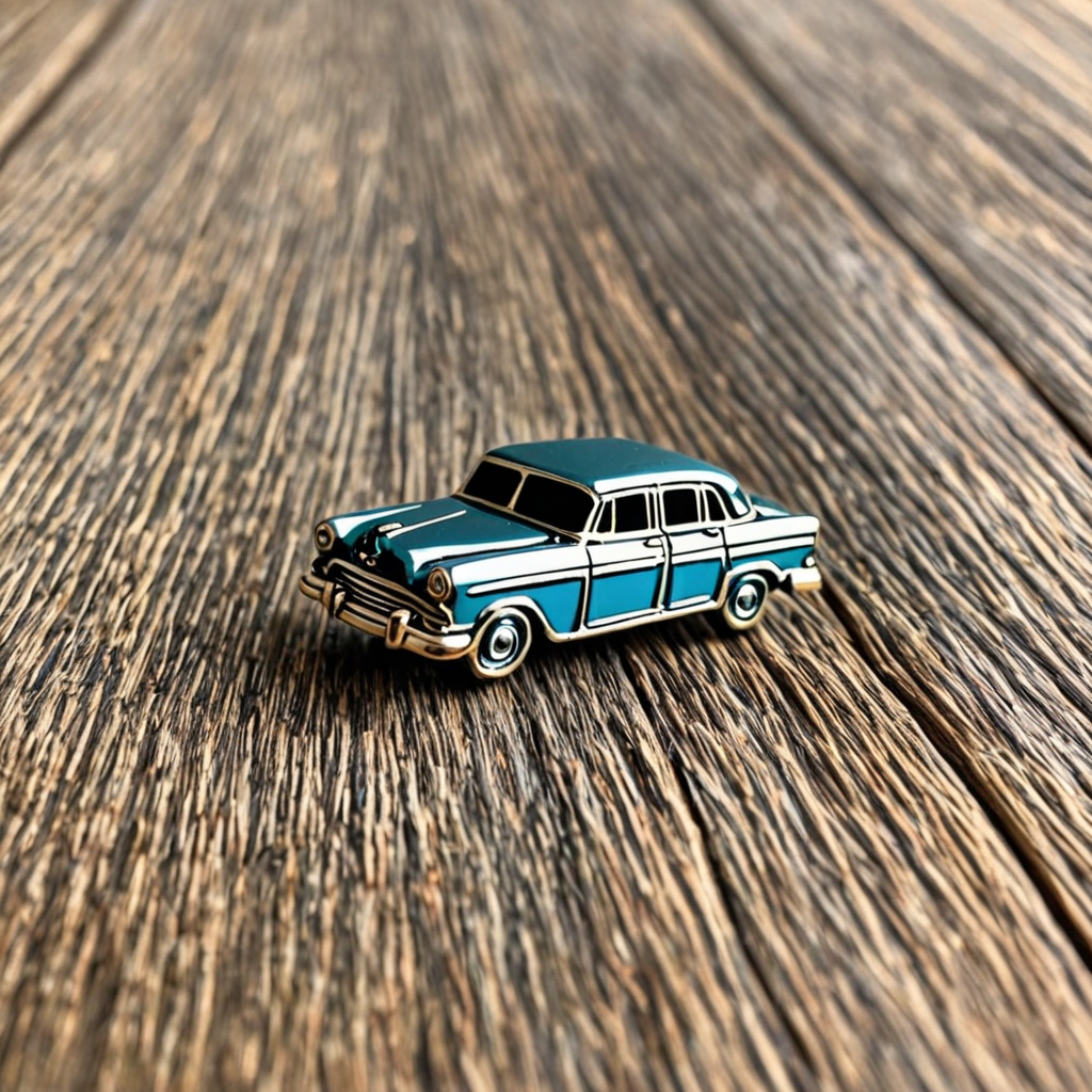 Mail Car as lapel pin