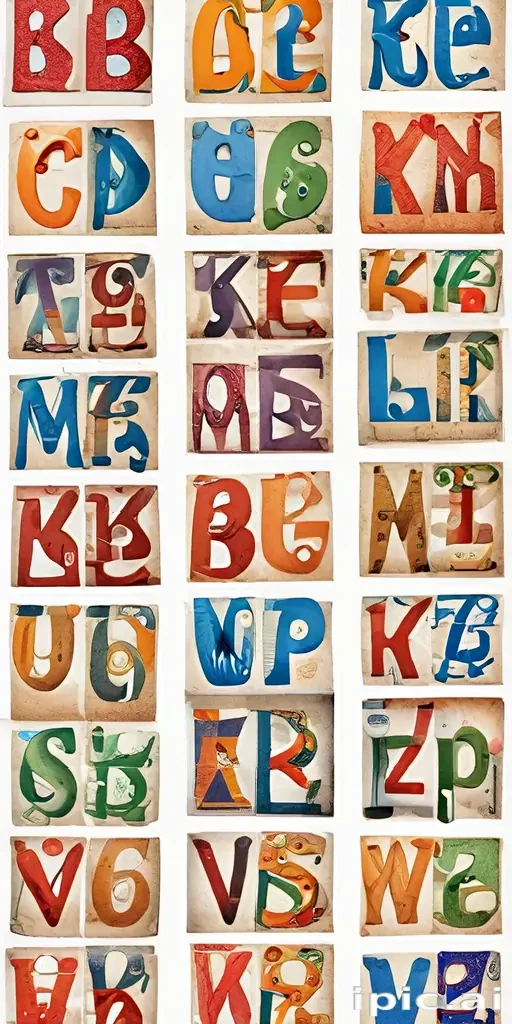 Colorful Wooden Alphabet Letters Arranged in a Creative Display for ...