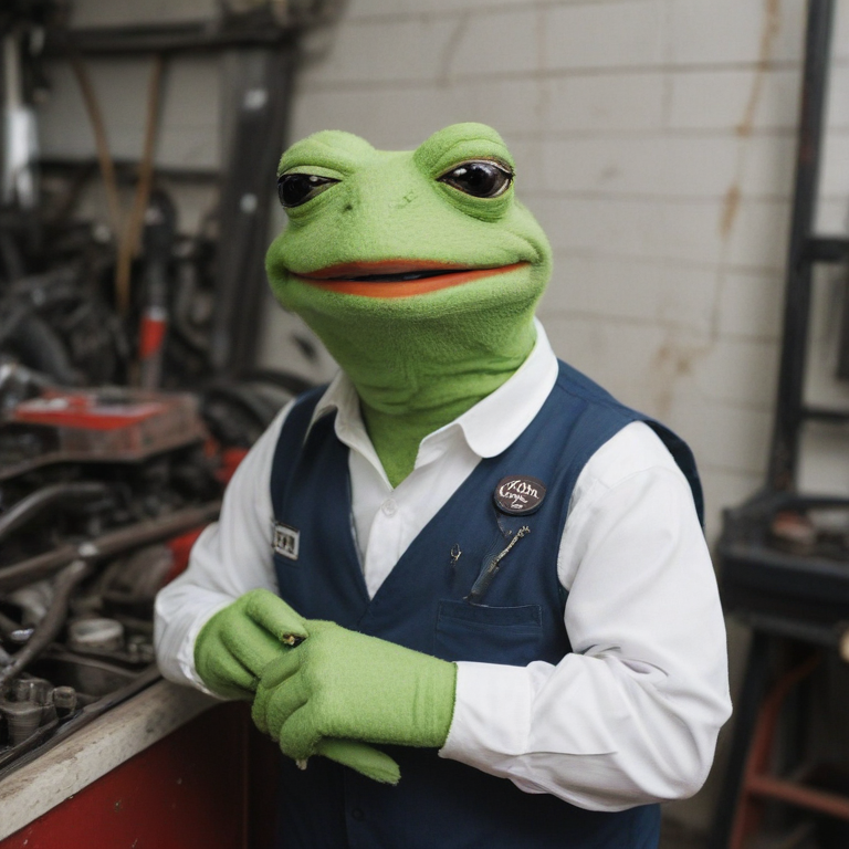 pepe as a mechanic