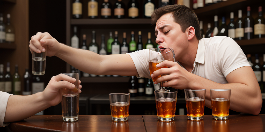 Mixing Drinks: A Bartender's Skillful Dance at the Bar Counter