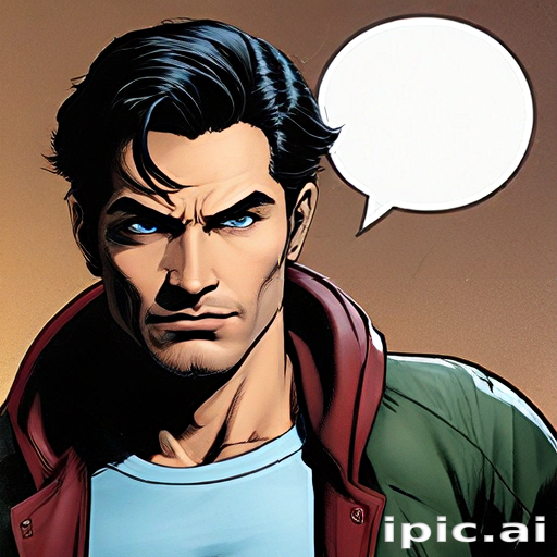 Heroic Figure with Intense Gaze, Ready to Share His Thoughts