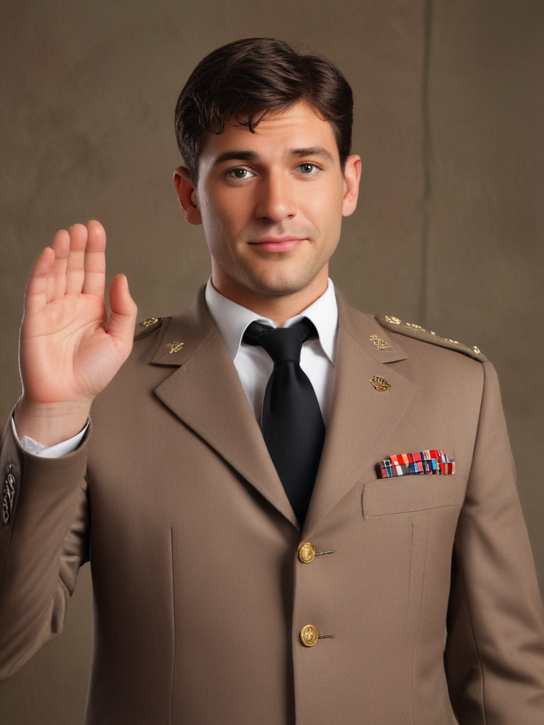 The iconic character Duncan Idaho giving a formal salute