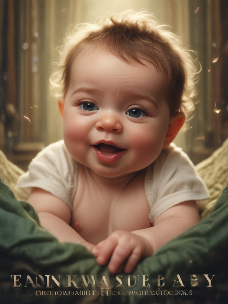 Adorable Baby with Bright Eyes and a Joyful Smile in Cozy Setting