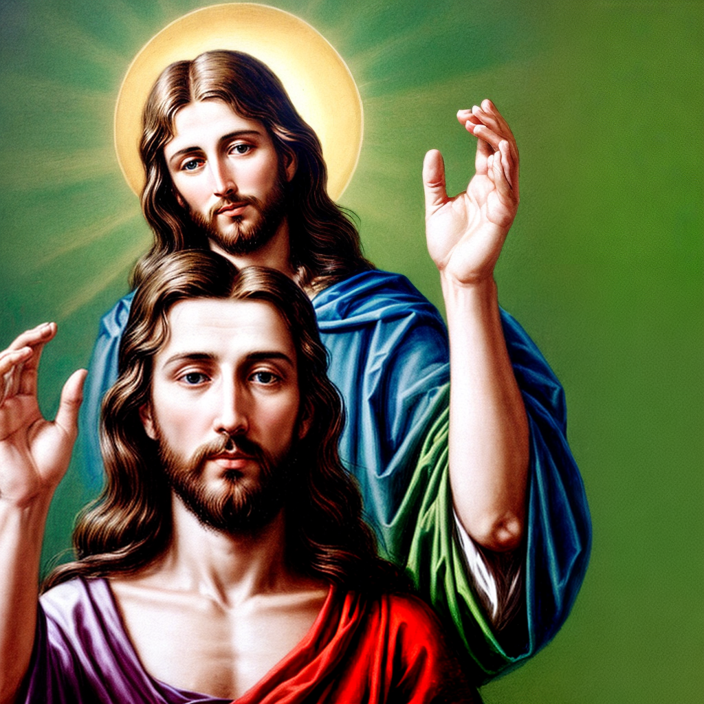 Christ with Aura - Most Gorgeous, Beautiful and Holy Art of Positive Energy