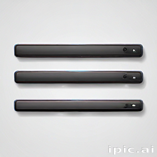Three Sleek Black Bars with Subtle Design and Integrated Camera Features