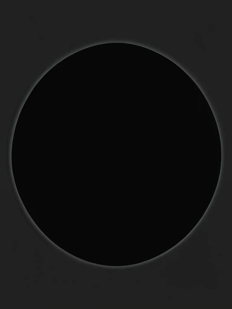 Exploring the Depths of Darkness: A Minimalist Circular Black Image