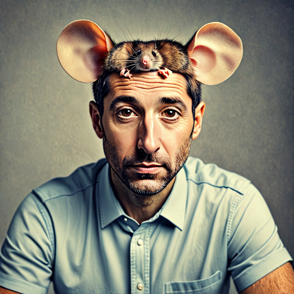 mouse living inside a man's head
