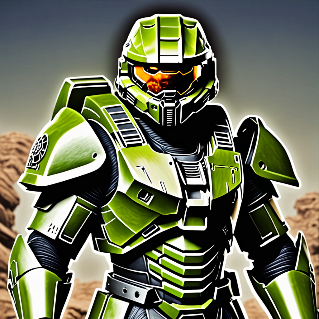Master chief as a samurai