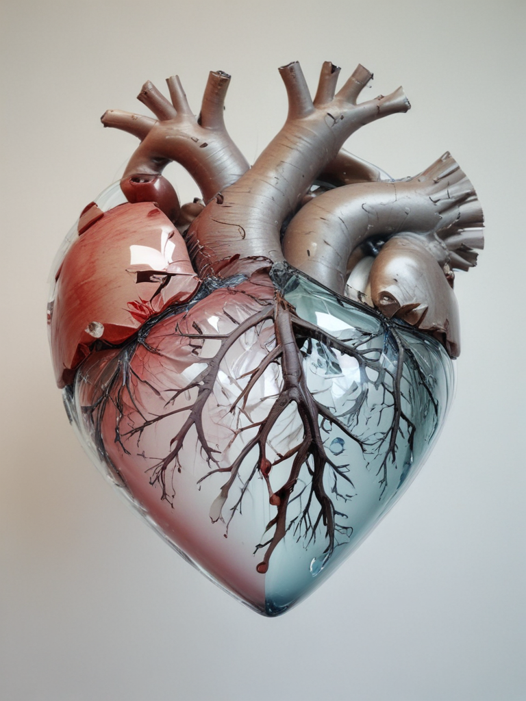 Artistic Representation of a Heart Merging Nature and Human Anatomy ...