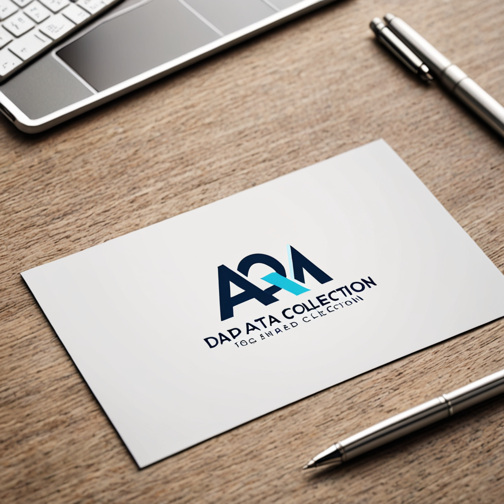 Create a logo of AQM Data collection head office