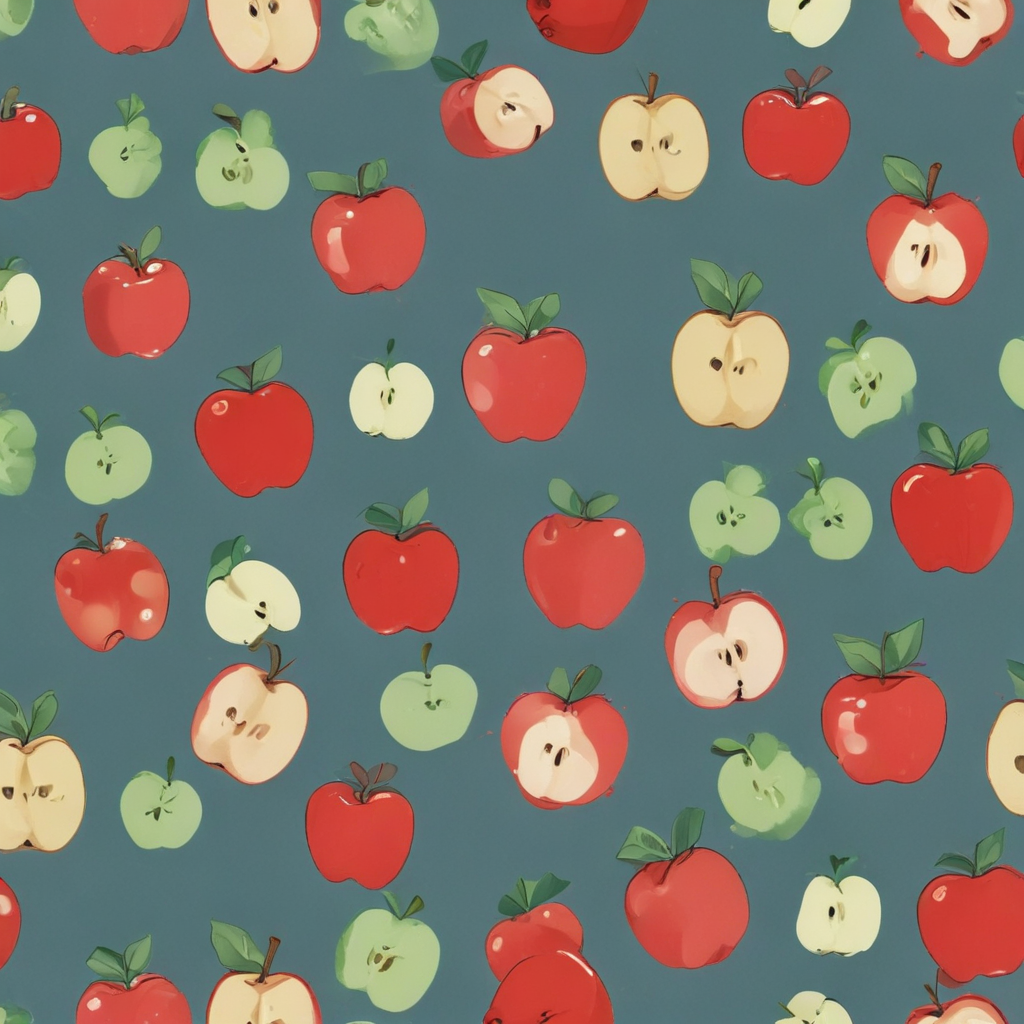 Apple in anime style theme