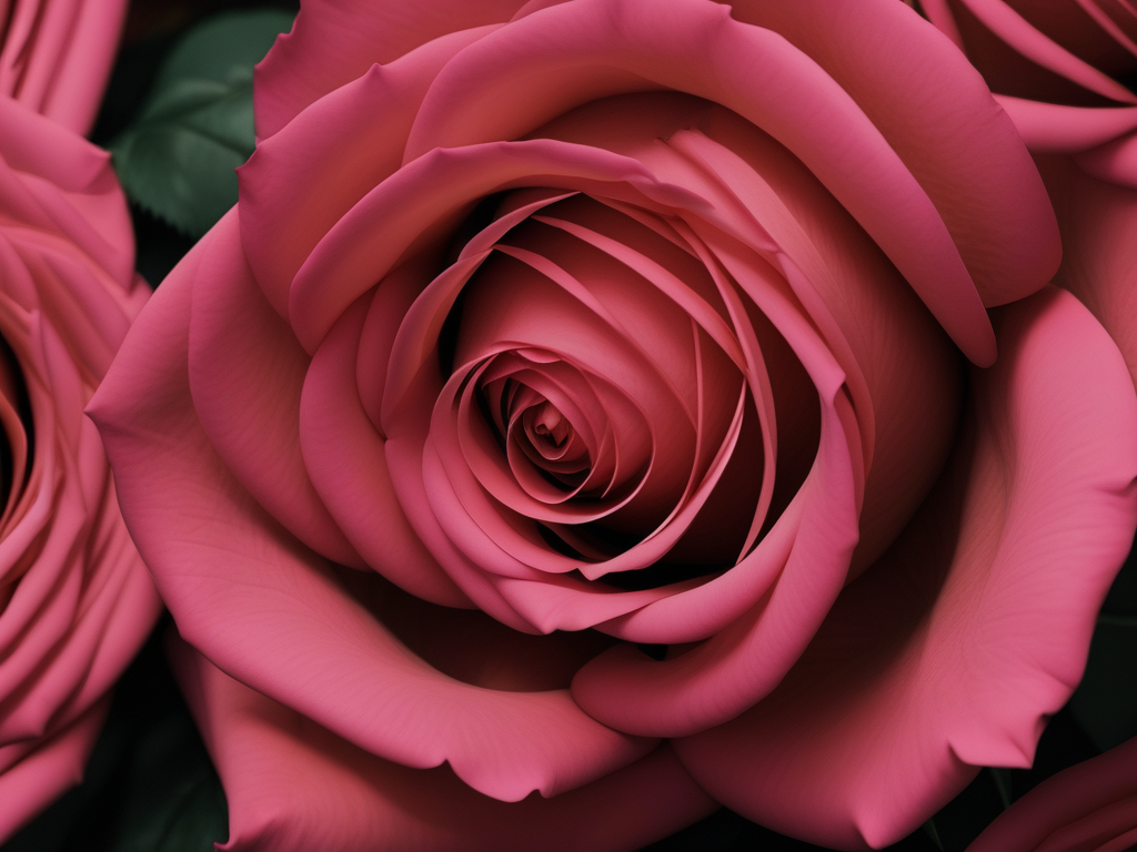 Close-Up of a Beautiful Pink Rose in Full Bloom with Soft Petals