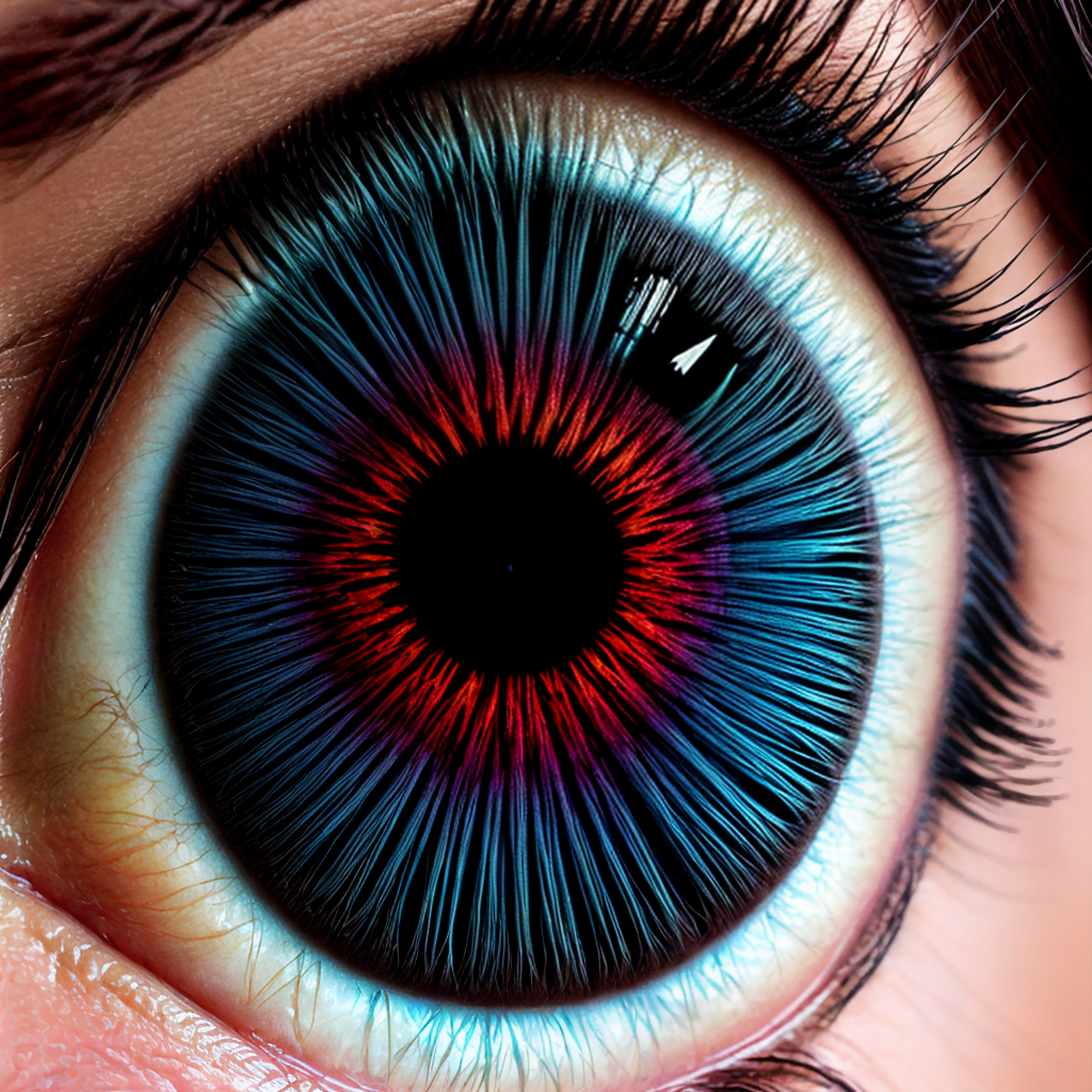 high quality eye closeup in triangle