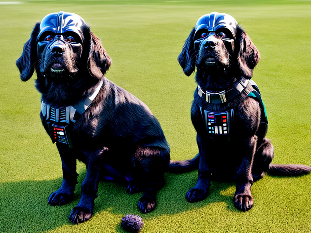 dog as a darth vader