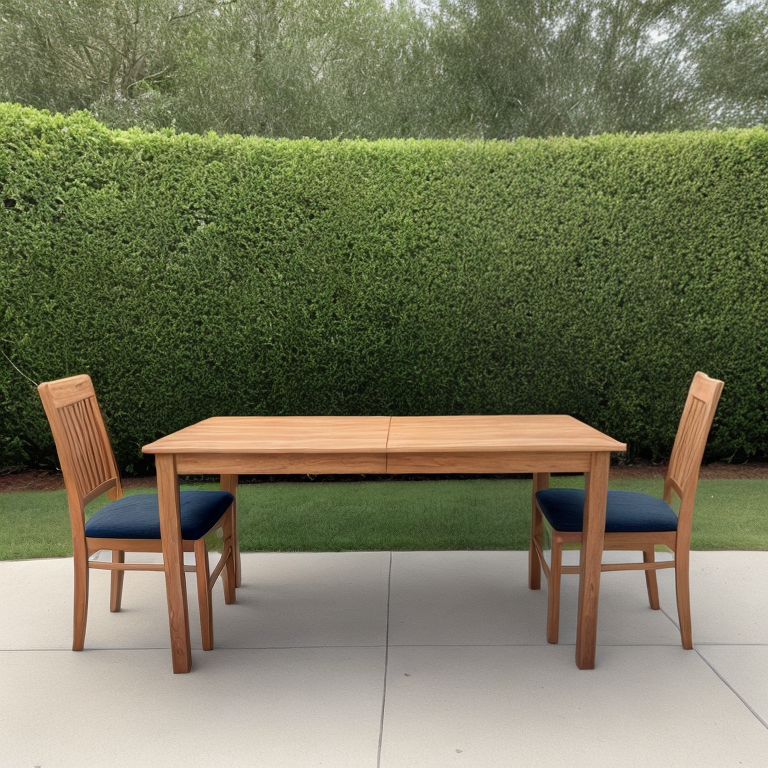 a dinner table with two empty seats next to each other