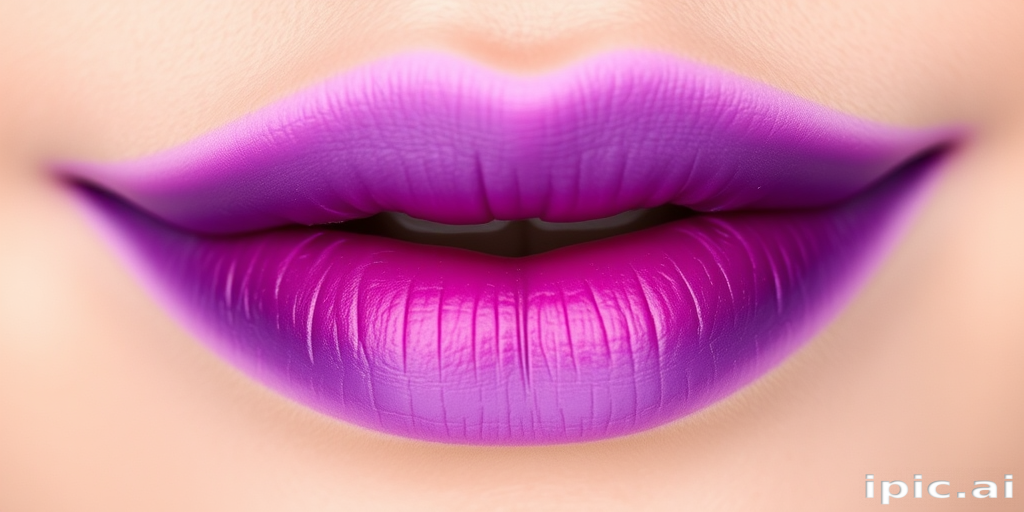 Vibrant Gradient Lips: A Stunning Blend of Purple and Pink Shades