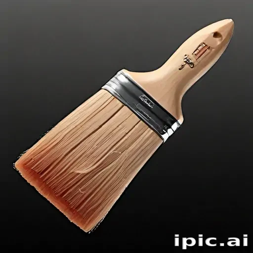 High-Quality Paint Brush with a Wooden Handle for Artistic Creations