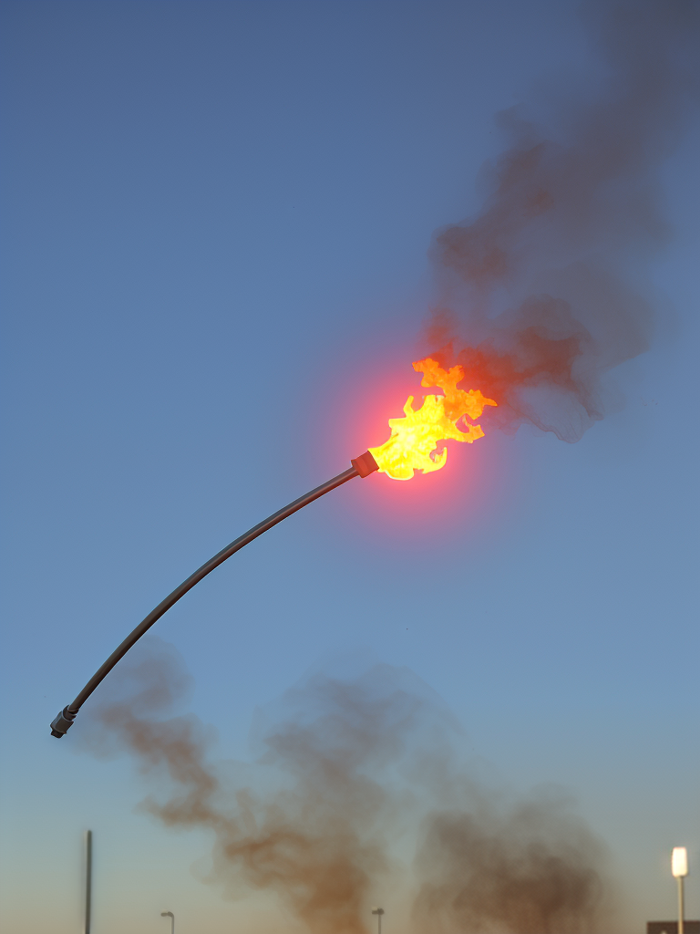 Flaming Projectiles in the Sky: A Dramatic Display of Fire and Smoke