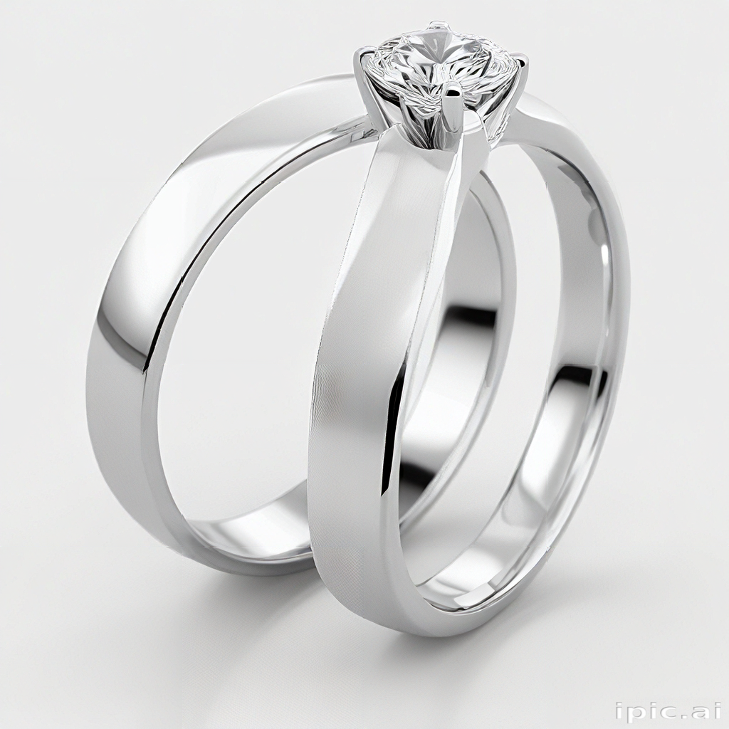 Elegant and Timeless Wedding Rings Showcasing a Sparkling Diamond ...