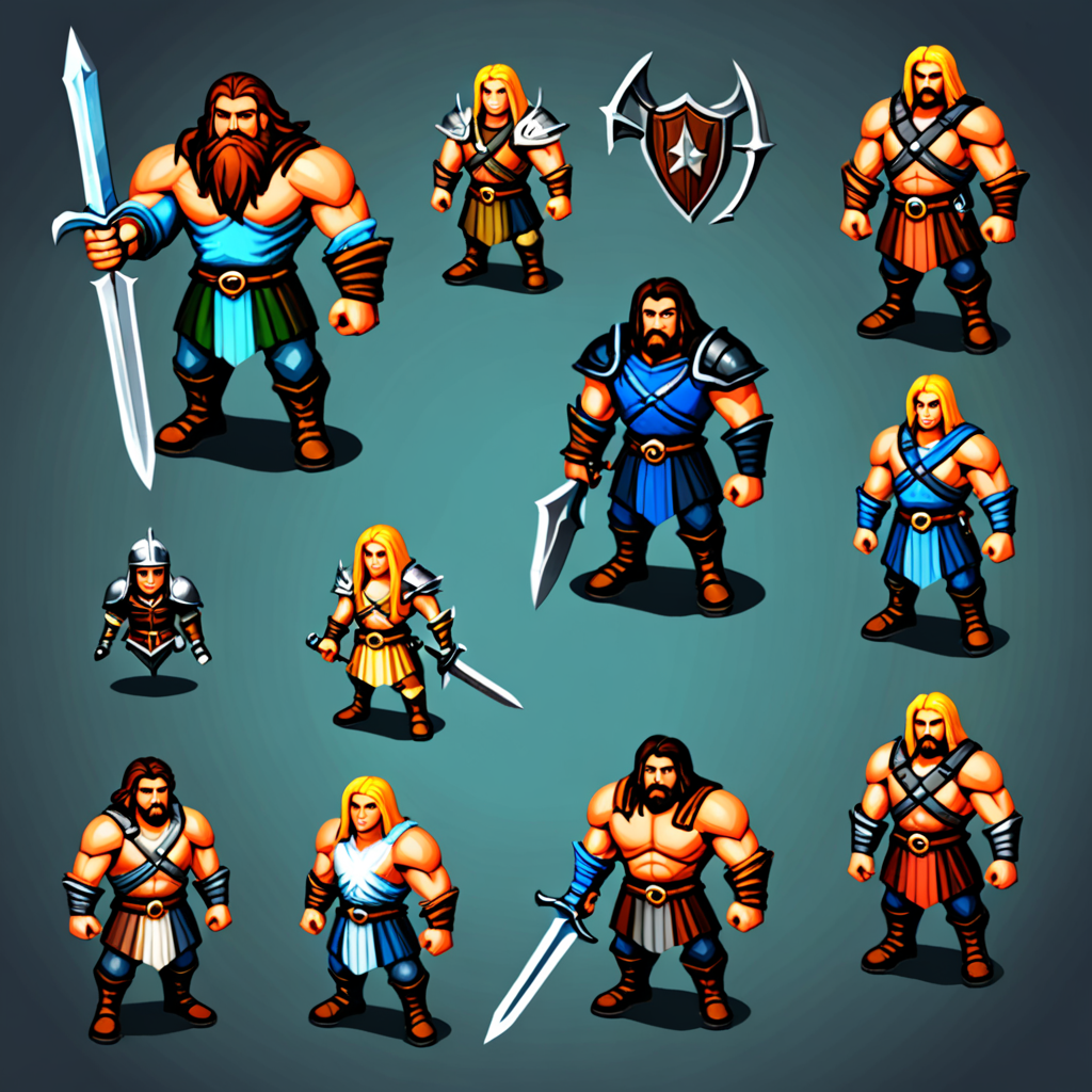 Set of sprites from above for a top-down dungeon crawler 2d game. From ...