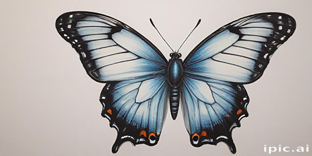 Stunning Blue Butterfly Artwork Showcasing Intricate Details and ...