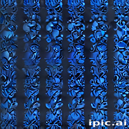 Abstract Blue Patterns: Intricate Designs Flowing in a Vertical Arrangement