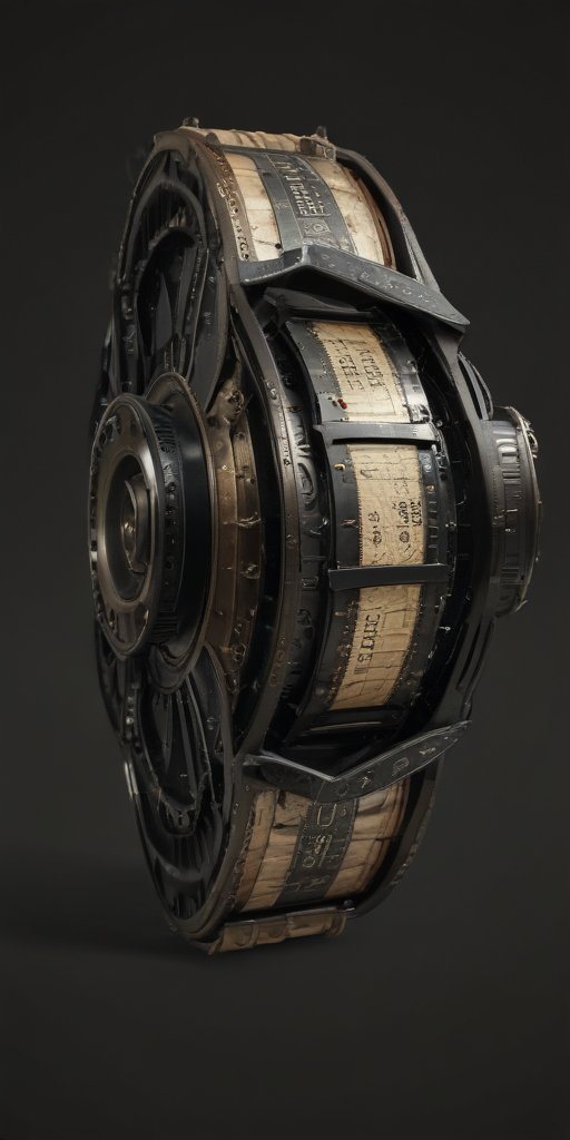 Futuristic Steampunk-Inspired Mechanical Device with Intricate Barrel ...