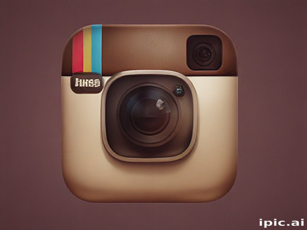 Stylized Representation of the Iconic Instagram Camera Logo Design Concept