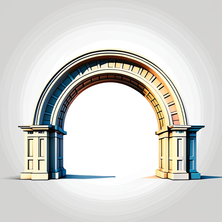Elegant Architectural Archway with Detailed Design Against a Soft ...