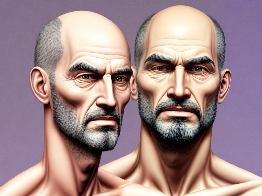 Stinky bald man cartoon