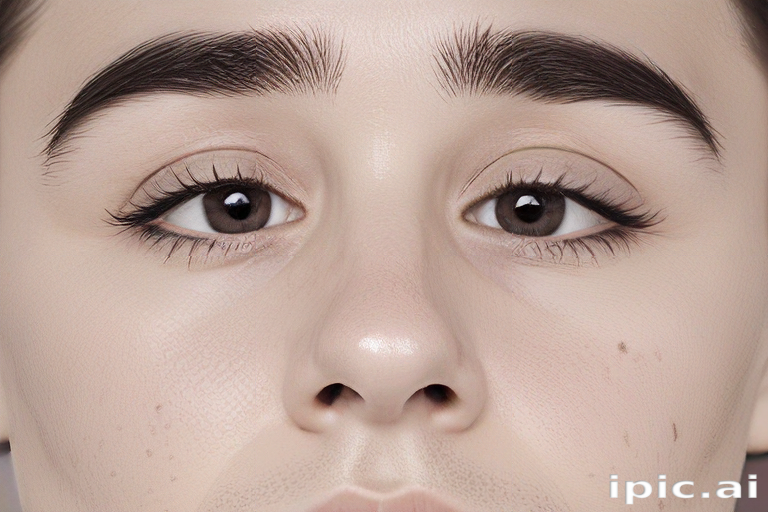 Close-Up Portrait of a Person Featuring Detailed Facial Features and ...