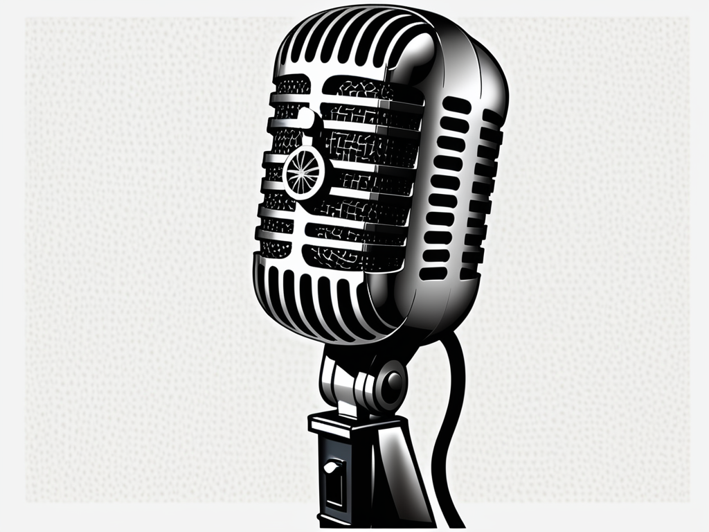 Classic Vintage Microphone Design with Intricate Detailing and Timeless ...