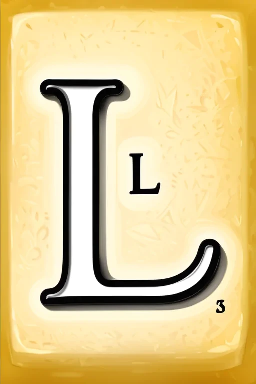 Artistic Representation of the Letter 'L' in Bold Typography Design