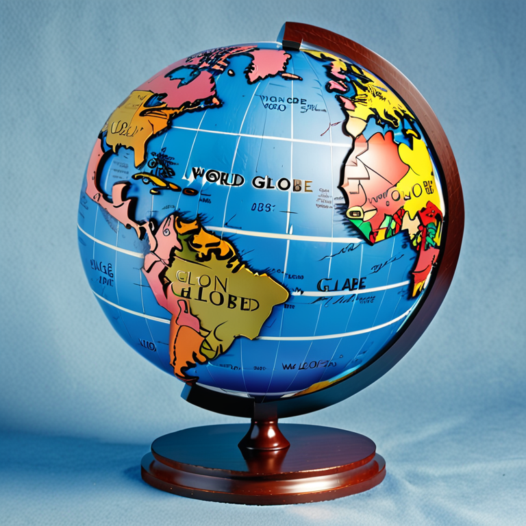 Colorful Educational Globe Displaying Continents and Oceans for ...