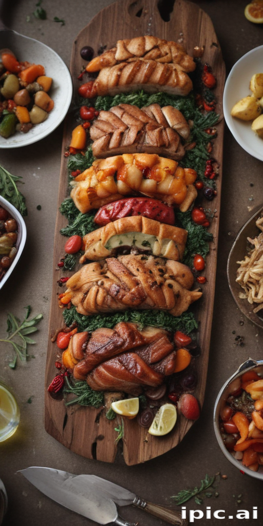 A Delicious Spread of Artisan Breads and Colorful Accompaniments on a ...