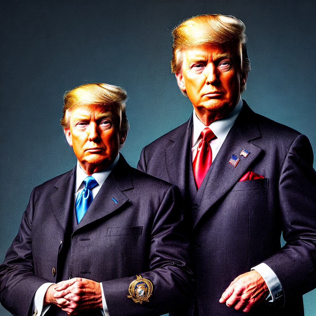 A full figure Donald Trump as the Emperor of the United States in full ...