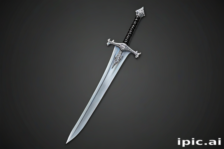 Exquisite Fantasy Sword with Intricate Design and Gleaming Blade ...