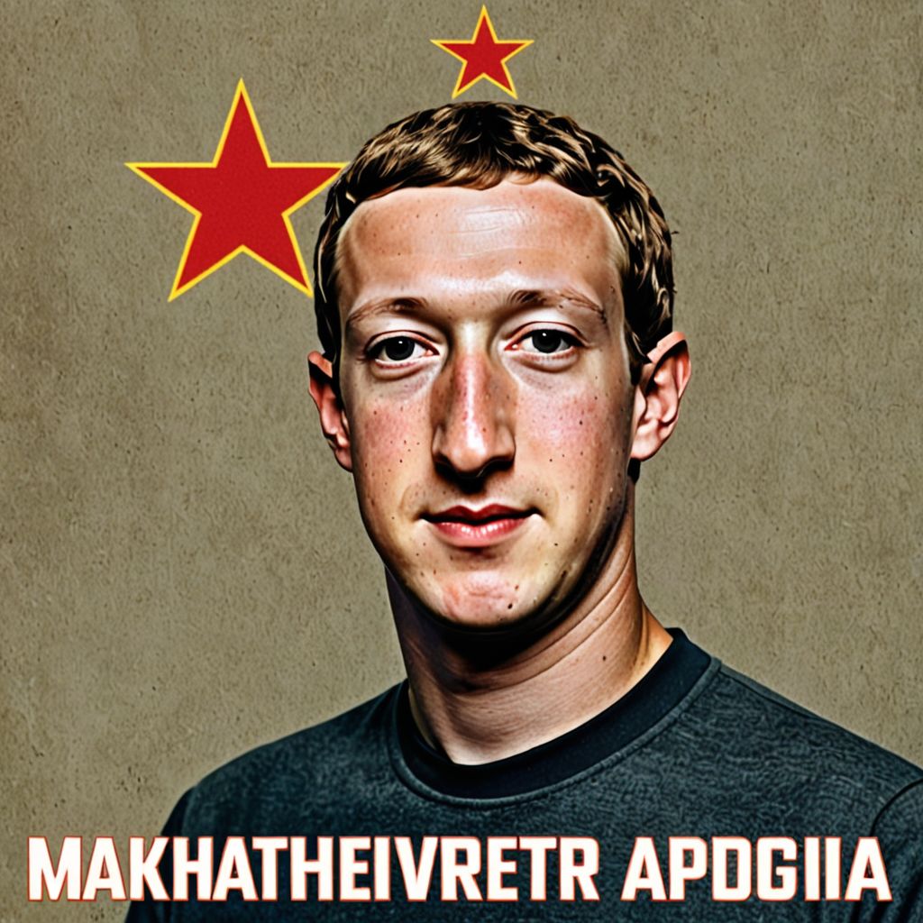 Mark Zuckerberg Ginsburg CCCP soviet style propaganda poster