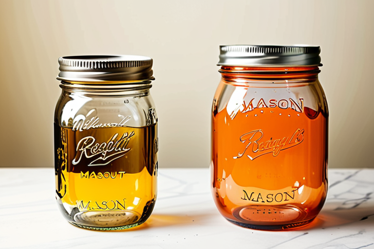 Comparison of Regular Mason Jar and Wide Mouth Mason Jar Designs