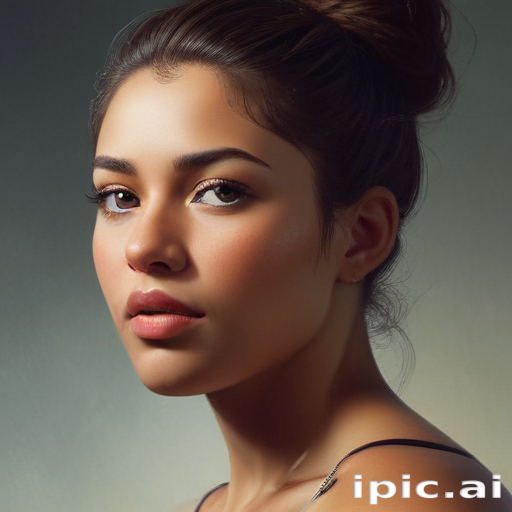Captivating Portrait of a Young Woman with Striking Features and Expression