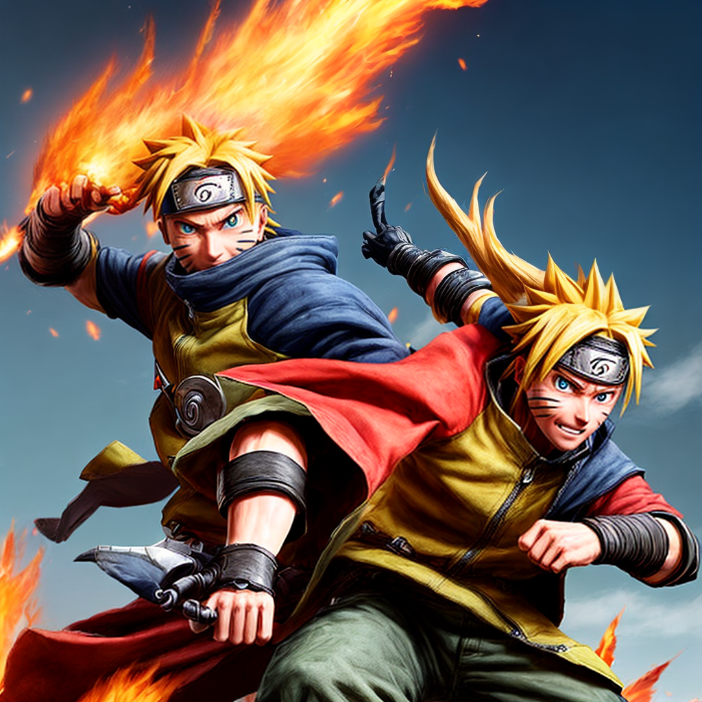 Naruto fighting with fire