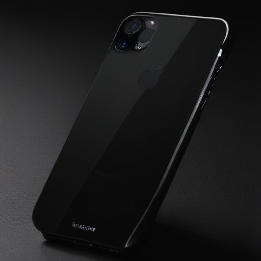 Elegant Black iPhone Showcasing Sleek Design Against Dark Background ...